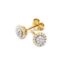 Tchibo - 375 Gold Ohrstecker mit Diamanten - wei&szlig;