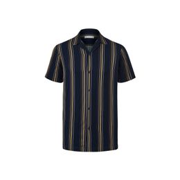Tchibo - Kurzarmhemd - Herren - Gr. M - orange/gestreift