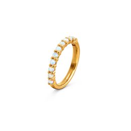 Tchibo - 925 Silber Ring mit synthetischen Opalen - Damen - Gr. 17 - wei&szlig;