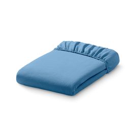 Tchibo - Biber-Spannbettlaken - blau