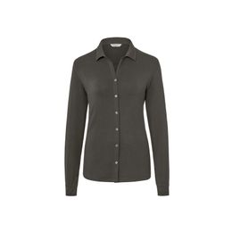 Tchibo - Blusenshirt mit Knopfleiste - Damen - Gr. L - anthrazit