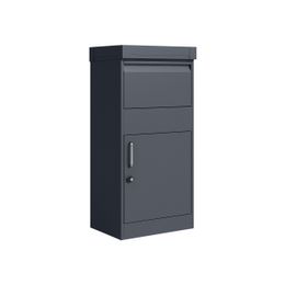 Tchibo - Paketbox mit Blumenkasten - 50x37x105cm - anthrazit - Stahl