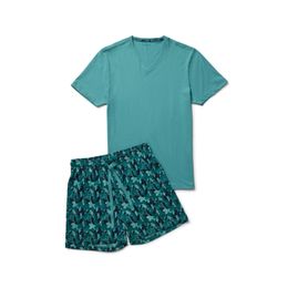 Tchibo - Shorty-Pyjama-Set - Herren - Gr. XL - dunkelblau/print