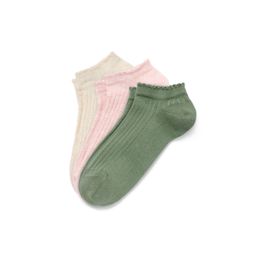 Tchibo - 3 Paar Ripp-Sneakersocken - Damen - Gr. 39-42 - weiß
