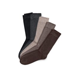 Tchibo - 5 Paar Socken - Herren - Gr. 41-43 - hellbraun