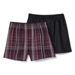 Tchibo - 2 Webboxershorts - Herren - Gr. S/4 - schwarz/kariert