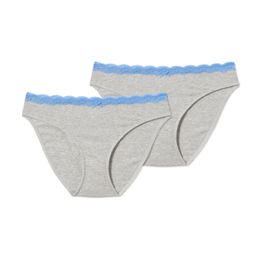 Tchibo - 2 Slips - Damen - Gr. XL - grau