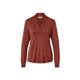 Tchibo - Blusenshirt mit V-Ausschnitt - Damen - Gr. M - braun