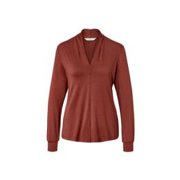 Tchibo - Blusenshirt mit V-Ausschnitt - Damen - Gr. M - braun