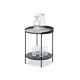 Tchibo - Beistelltisch mit Keramik-Tischplatte in Mamoroptik - schwarz