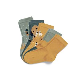 Tchibo - 5 Paar Kinder-Socken - Gr. 27-30 - dunkelgr&uuml;n/jacquard