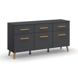 Rauch Kommode »Skandi« - 140x42x73cm - grau - Holz