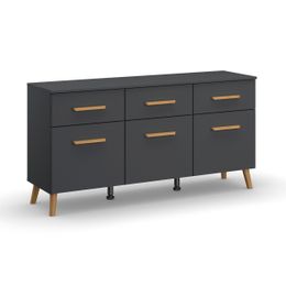 Rauch Kommode »Skandi« - 140x42x73cm - grau - Holz