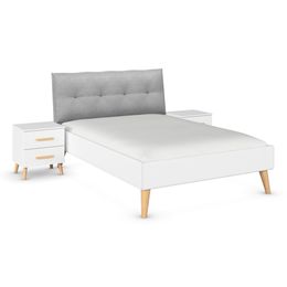 Rauch Bettanlage »Skandi« mit 2 Nachttischen - 248x219x109cm - braun - Holz