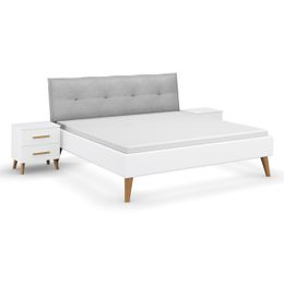 Rauch Bettanlage »Skandi« mit 2 Nachttischen - 288x219x109cm - braun - Holz