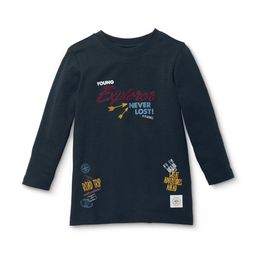 Tchibo - Langarmshirt - Jungen - Gr. 110/116 - dunkelblau/print