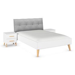 Rauch Bettanlage »Skandi« mit 2 Nachttischen - 248x219x109cm - braun - Holz