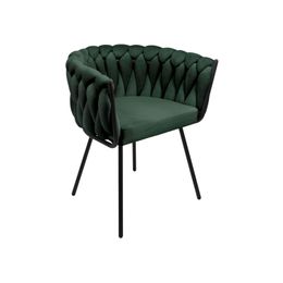 Eglo Stuhl »Manambolosy« - 63x54x106cm - schwarz - Polyester / Schaumstoff / Metall