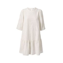 Tchibo - Webkleid mit Stickerei - Damen - Gr. 36 - creme