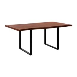 Eglo Tisch akazie dunkel - 180x90x76cm - dunkelbraun - Akazienholz / Metall