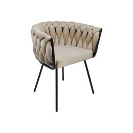 Eglo Stuhl »Manambolosy« - 63x54x106cm - schwarz - Polyester / Schaumstoff / Metall