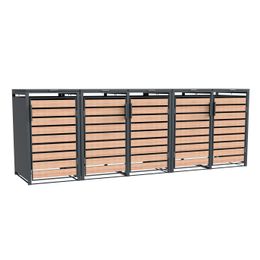 Tchibo - M&uuml;lltonnenbox - 332x80x116cm - anthrazit - Stahl
