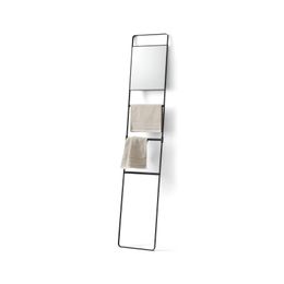 Tchibo - Handtuchleiter mit Spiegel - 35x2,5x190cm - schwarz - Stahl / Glas / Edelstahl