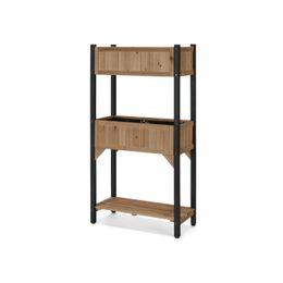 Tchibo - Pflanzkasten-Regal »Elin« - 80x38x150cm - schwarz - Holz / Stahl / Polypropylen