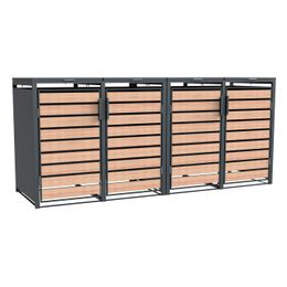 Tchibo - Mülltonnenbox - 264x80x116cm - anthrazit - Stahl