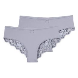 Tchibo - 2 Brazilslips - Damen - Gr. S - anthrazit