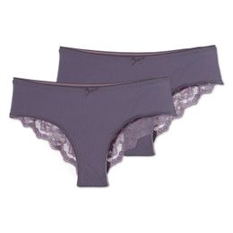 Tchibo - 2 Brazilslips - Damen - Gr. M - violett