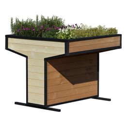 Tchibo - Hochbeet - 112x112x94cm - schwarz - Kiefernholz