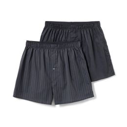 Tchibo - 2 Web-Boxershorts - Herren - Gr. L/6 - anthrazit/gestreift