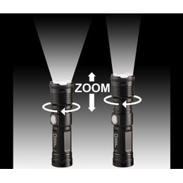 National Geographic Iluminos 1000 LED-Zoom-Taschenlampe - schwarz