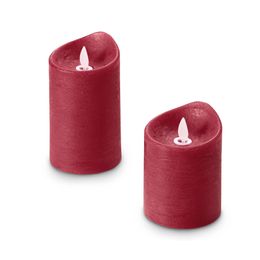Tchibo - 2 LED-Echtwachskerzen - dunkelrot