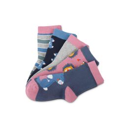 Tchibo - 5 Paar Socken - M&auml;dchen - Gr. 27-30 - dunkelblau/print