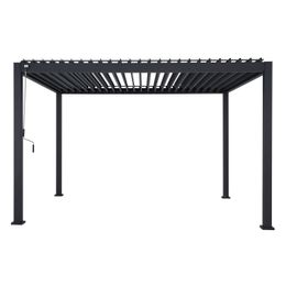 Leco Premium Pergola - 400x300x250cm - anthrazit - Aluminium / Polyvinylchlorid / Polyester