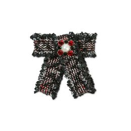 Tchibo - Schleifenbrosche aus Tweed - silber