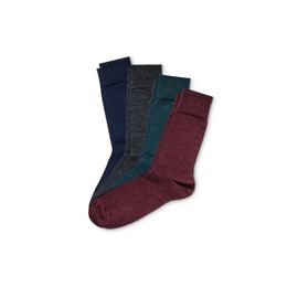 Tchibo - 4 Paar Merino-Socken - Herren - Gr. 41-43 - bordeaux