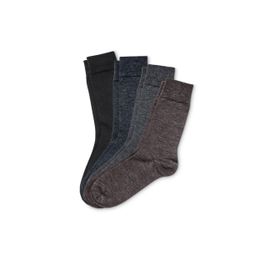 Tchibo - 4 Paar Merino-Socken - Herren - Gr. 41-43 - anthrazit