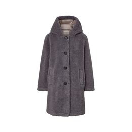 Tchibo - Teddymantel mit Kapuze - Damen - Gr. 38 - grau