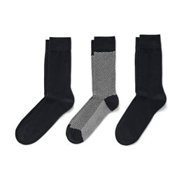 Tchibo - 3 Paar Socken - Herren - Gr. 41-43 - schwarz
