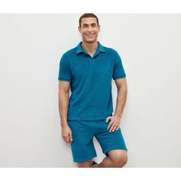 Tchibo - Frottee-Poloshirt - Herren - Gr. XL - petrol