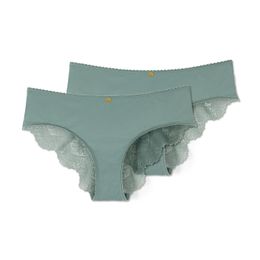 Tchibo - 2 Brazilslips - Damen - Gr. L - grün