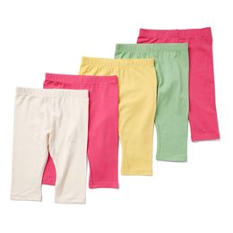 Tchibo - 5 Kinder-3/4-Leggings - Kinder - Gr. 110/116 - creme