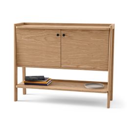 Tchibo - Anrichte - 100x32x80cm - schwarz - Holz / Buchenholz / Echtholzfurnier