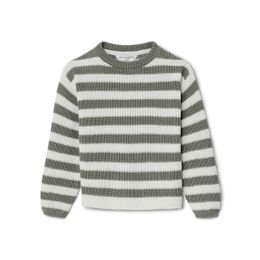 Tchibo - Kinder-Strickpullover - Herren - Gr. 98/104 - khaki/gestreift