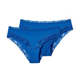 Tchibo - 2 Brazilslips - Damen - Gr. L - blau