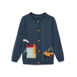 Tchibo - Kleinkind Strickjacke - Gr. 122/128 - blau