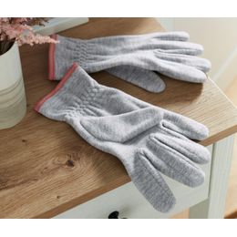 Tchibo - Fleece-Handschuhe - Damen - Gr. 6,5 - hellgrau
